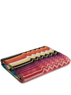 Missoni Giacomo Zig-zag Shower Towel Blue