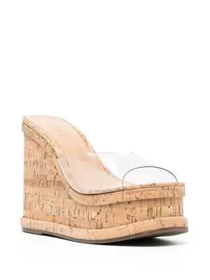 Schutz Transparent Wedge Sandals