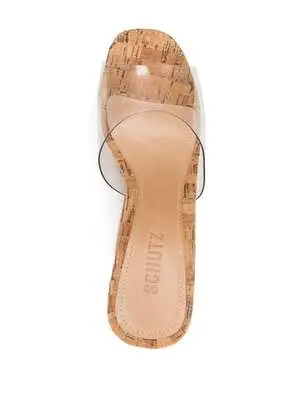 Schutz Transparent Wedge Sandals