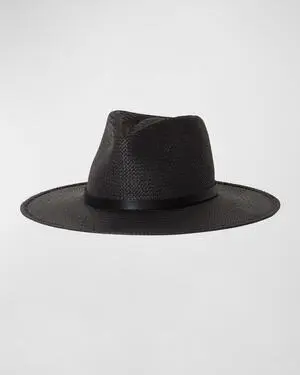 Janessa Leoné Janessa Leone Sherman Packable Fedora Black