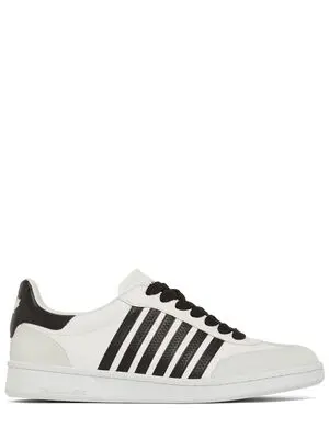 Dsquared2 Boxer Leather Low Sneakers - White,black