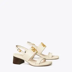 Tory Burch Tory Burch Eleanor Heel Sandal New Ivory