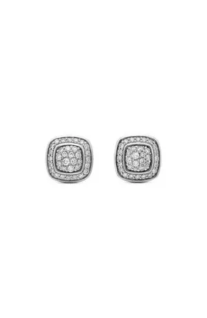 David Yurman Petite Albion Stud Earrings - Silver/diamond