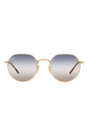 Ray-ban Ray-Ban 51mm Geometric Sunglasses Arista/ Clear Gradient Blue