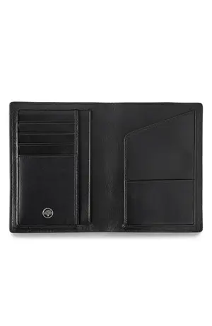 Mulberry Leather Passport Cover Wallet - Black