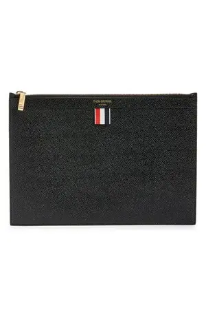 Thom Browne Small Zip Tablet Holder - Black