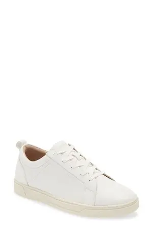 Vionic Lucas Leather Low Top Sneaker - White Leather