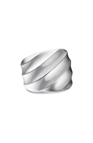 David Yurman Cable Edge Saddle Ring - Sterling Silver