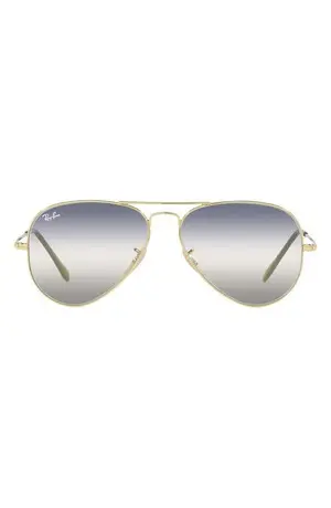 Ray-ban Ray-Ban Aviator Metal II 62mm Gradient Sunglasses Arista/ Clear Gradient Blue