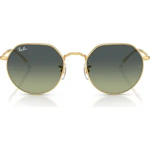Ray-ban 51mm Round Sunglasses - Gold Flash