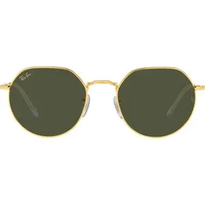 Ray-ban Ray-Ban 51mm Round Sunglasses Legend Gold/green