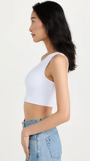 Susana Monaco Essential-shoulder Crop Top - Sugar