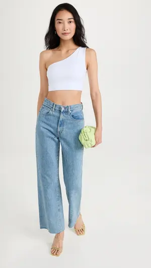 Susana Monaco Essential-shoulder Crop Top - Sugar