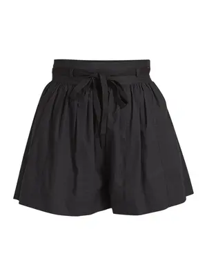 Ulla Johnson Anela Belted High-Waist Shorts - Noir