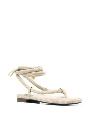 Patrizia Pepe Wraparound Rope Sandals