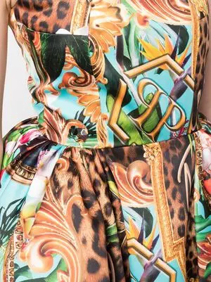 Philipp Plein Duchesse Baroque Flowers-print Mini Dress