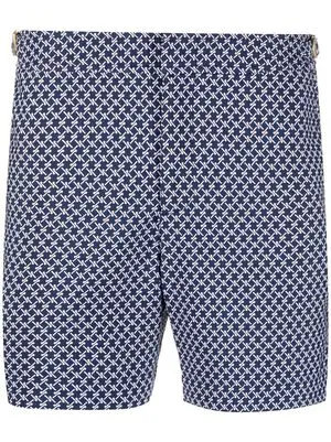 Orlebar Brown All-over Graphic-print Swim Shorts Blue