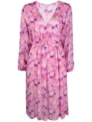 Patrizia Pepe Floral Print V-neck Dress