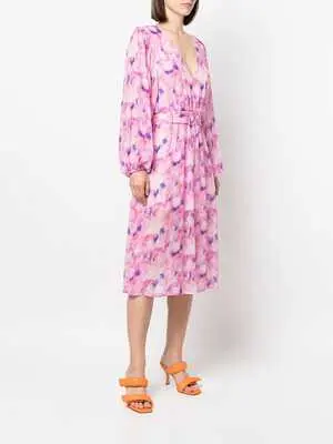 Patrizia Pepe Floral Print V-neck Dress