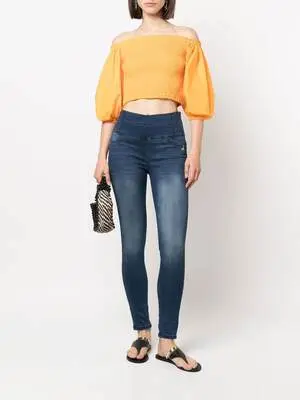 Patrizia Pepe Off-shoulder Smocked Top