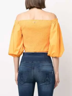 Patrizia Pepe Off-shoulder Smocked Top