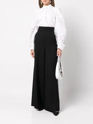 Rochas Ruffle Wide-leg Trousers