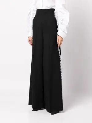 Rochas Ruffle Wide-leg Trousers