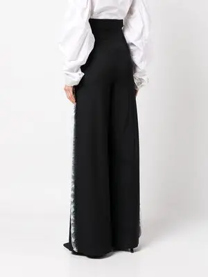Rochas Ruffle Wide-leg Trousers