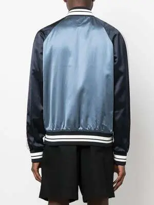 Valentino Garavani Logo-patch Bomber Jacket - Blue