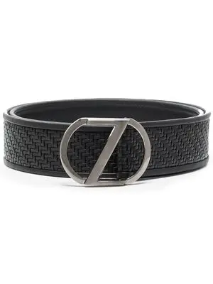 Zegna Z-buckle Leather Belt