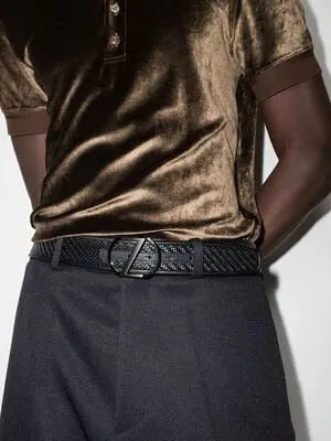 Zegna Z-buckle Leather Belt
