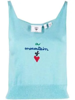 Rossignol Embroidered-logo Knitted Crop-top