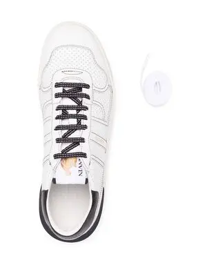 LANVIN Perforated-panel Leather Sneakers