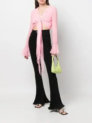 Blumarine Tie-front Cropped Blouse