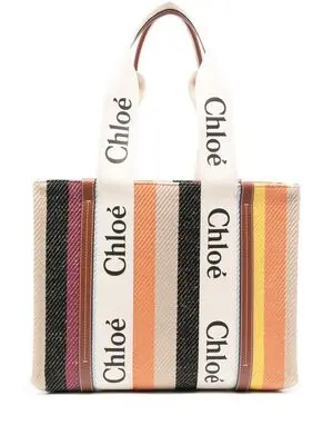 Chloé Woody Large Canvas Tote Bag