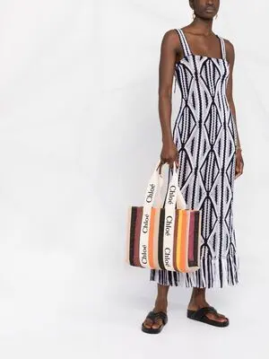 Chloé Woody Large Canvas Tote Bag
