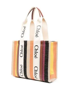 Chloé Woody Large Canvas Tote Bag