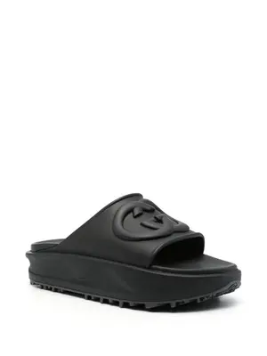 Gucci Interlocking G Slides - Black