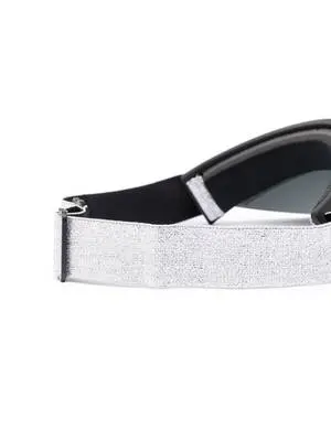 JIMMY CHOO Logo Embroidered Visor - Black