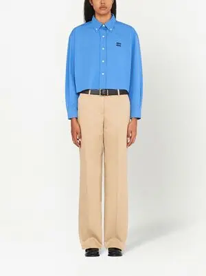 Miu Miu Mid-rise Straight Leg Chino Trousers