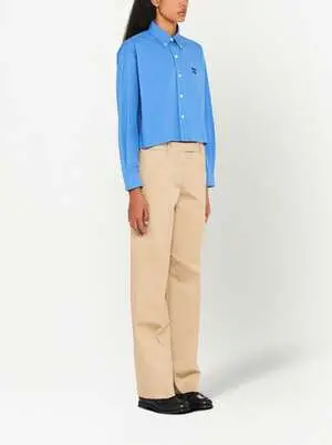 Miu Miu Mid-rise Straight Leg Chino Trousers