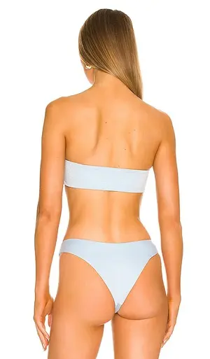 L*Space Shimmer Dawn Bikini Top In Baby Blue