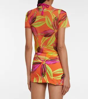 LOUISA BALLOU Printed Beach T-shirt - Multicoloured