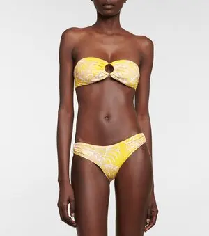 Melissa Odabash Evita Bandeau Bikini Top - Yellow