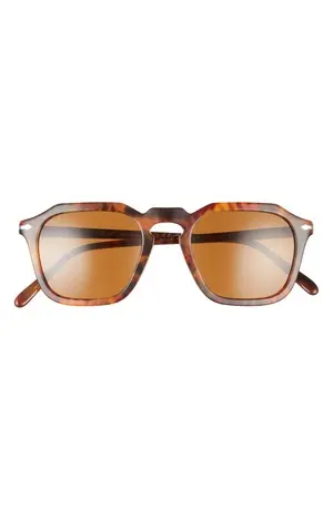Persol Persol 50mm Square Sunglasses Brown Tort