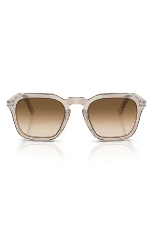 Persol 50mm Square Sunglasses - Transparent Brown Grey/clear