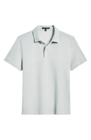 Robert Barakett Creston Micropattern Jacquard Polo - Pearl