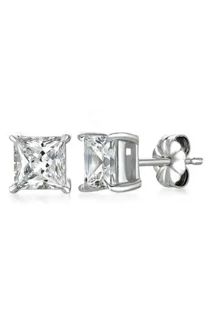 CRISLU Crislu Princess Cubic Zirconia Stud Earrings Platinum