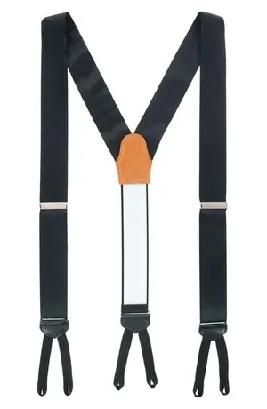 Trafalgar Sutton Silk Formal Suspenders - Black