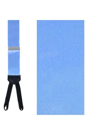 Trafalgar Sutton Silk Formal Suspenders - Light Blue